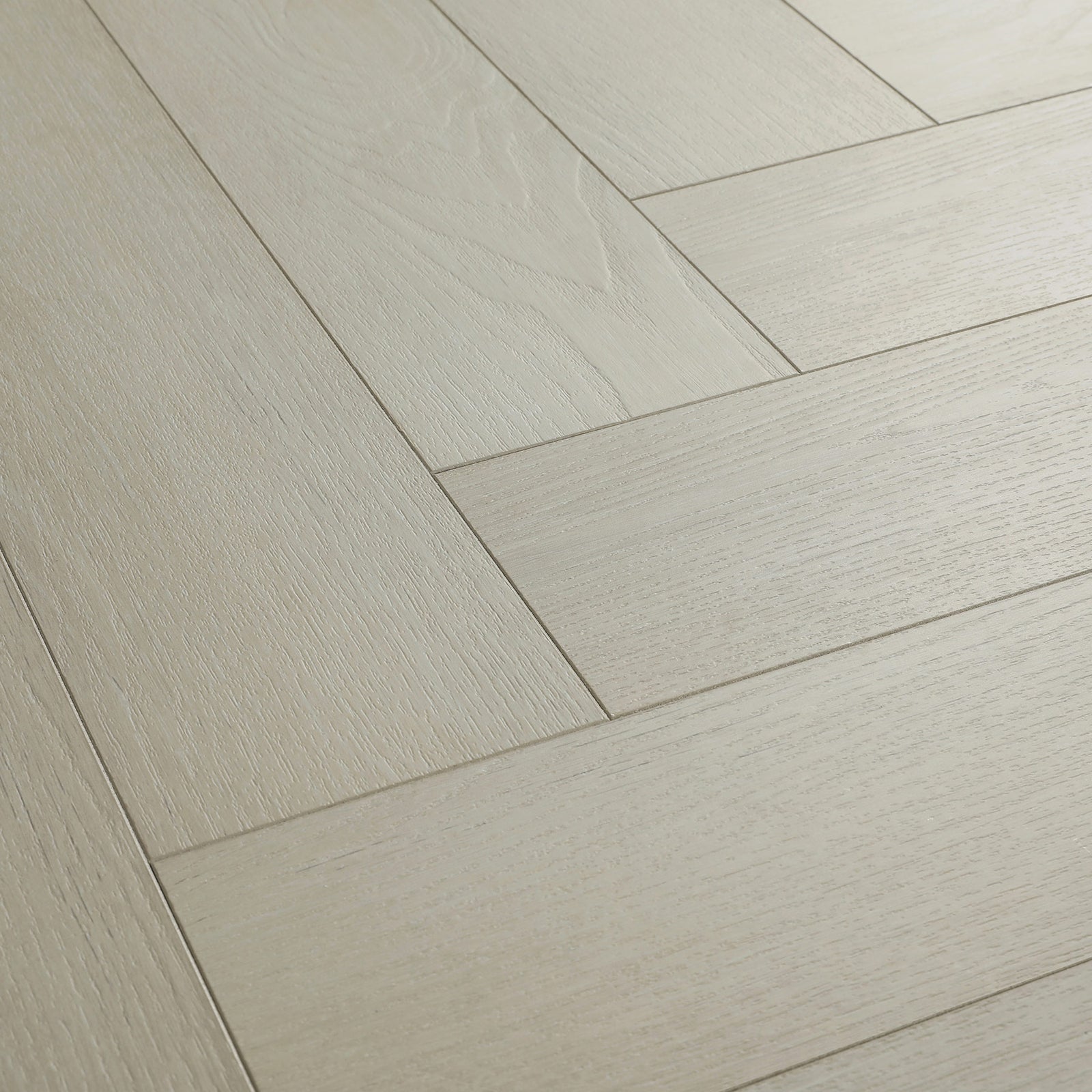 Soft Ash Herringbone Water Resistant Laminate Flooring