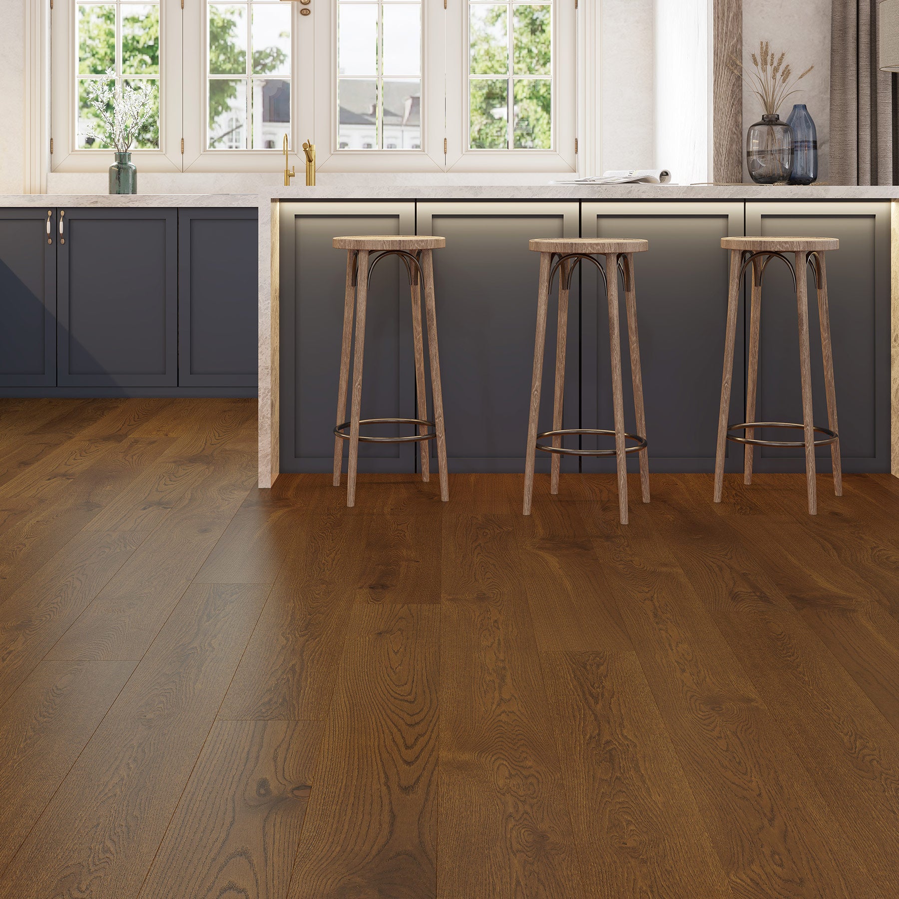 Cognac Oak Real Wood Click Flooring