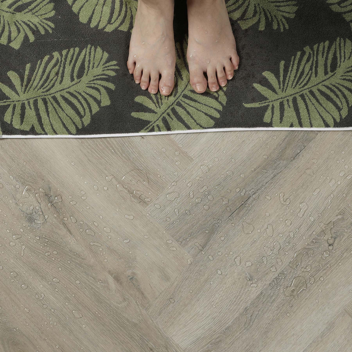 Cloud Cover Herringbone Waterproof Luxury Vinyl Flooring