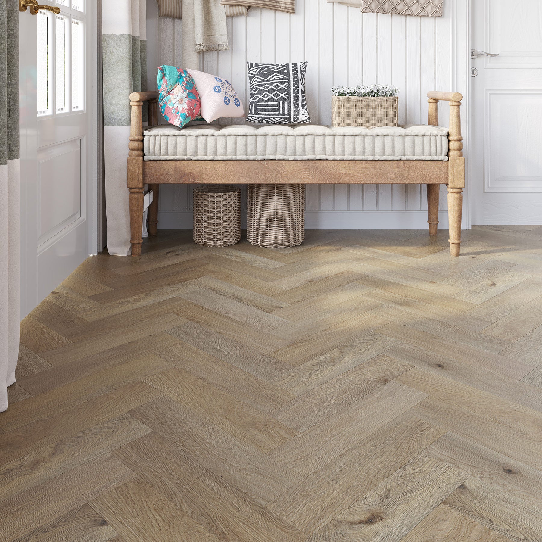 Buffalo Thorn Herringbone Waterproof Luxury Vinyl Flooring